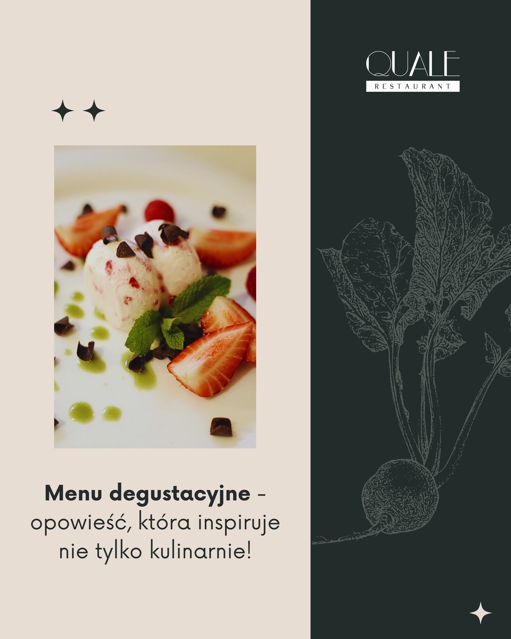 Menu degustacyjne - QUALE RESTAURACJA - wykwintne jedzenie, wina, whisky